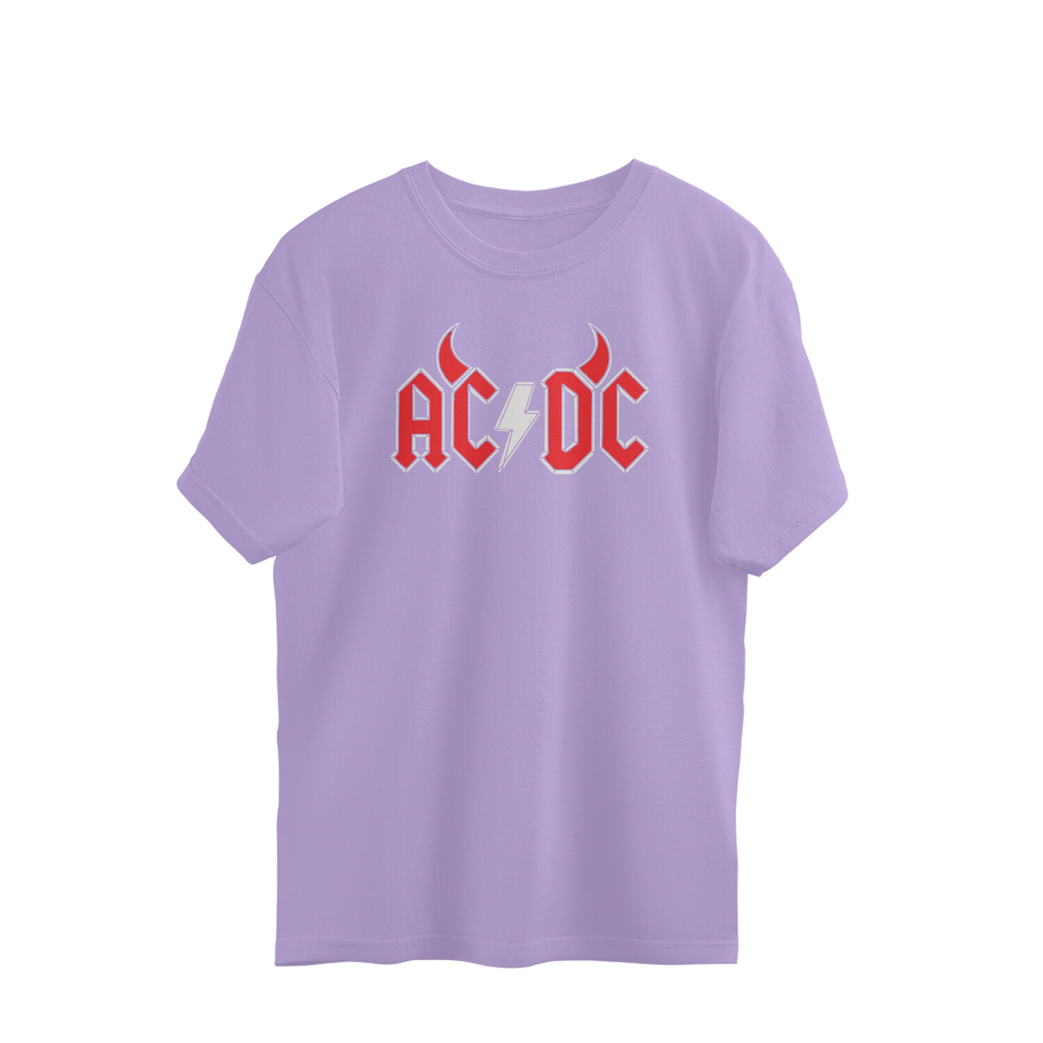 AC DC Oversized T-shirt | Satan Horns - Wittee