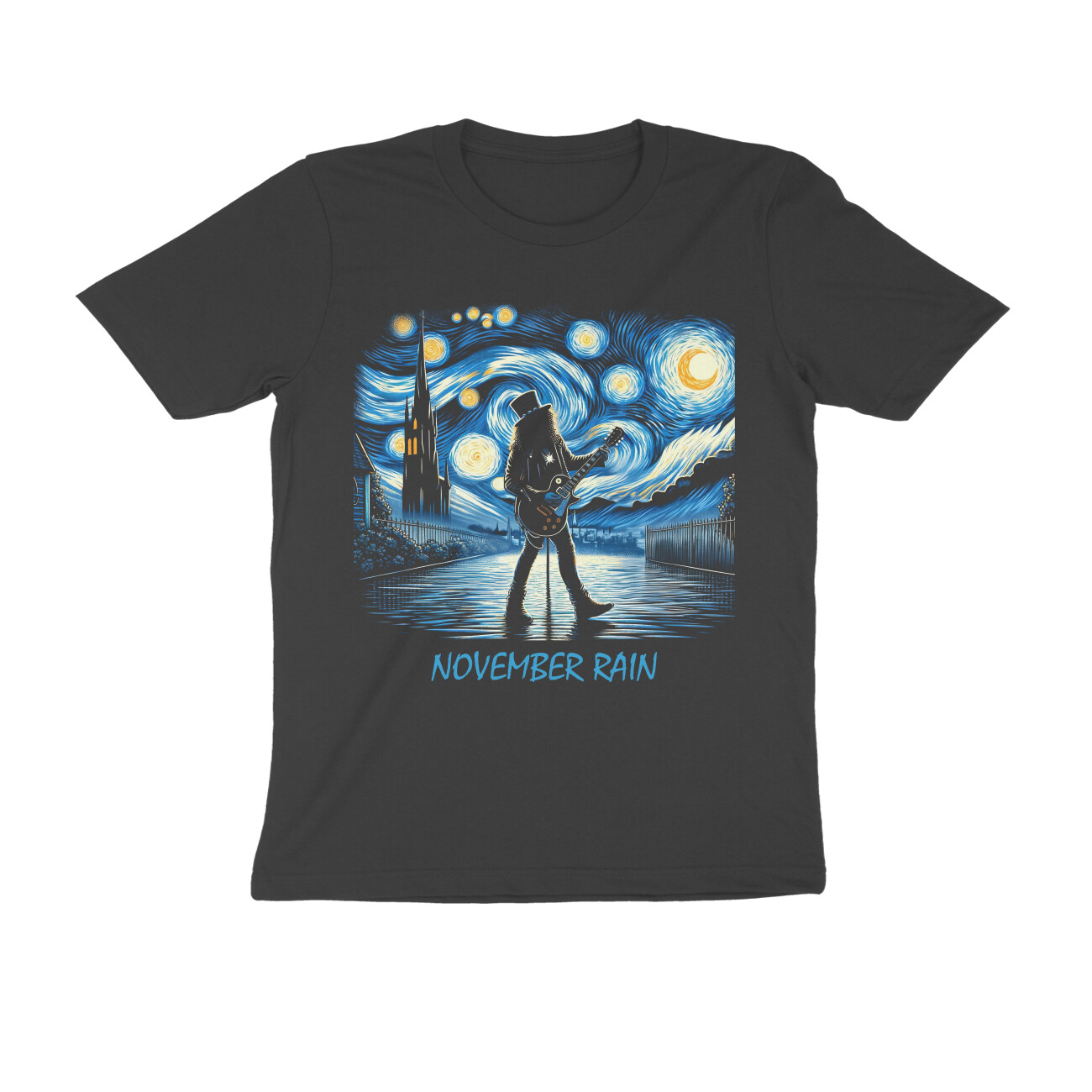 Guns N Roses T-shirt | November Rain (starry night) - Wittee