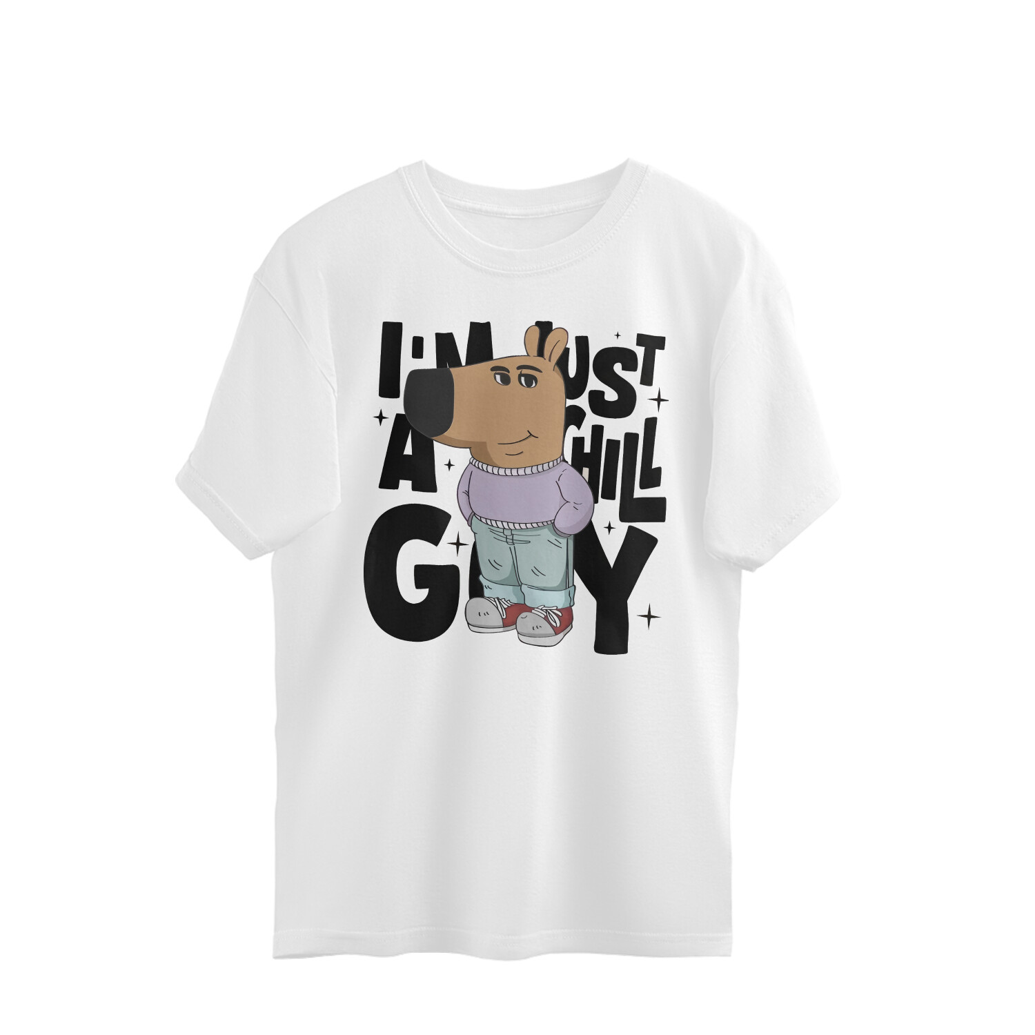 Just a chill guy oversized T-shirt | Meme - Wittee