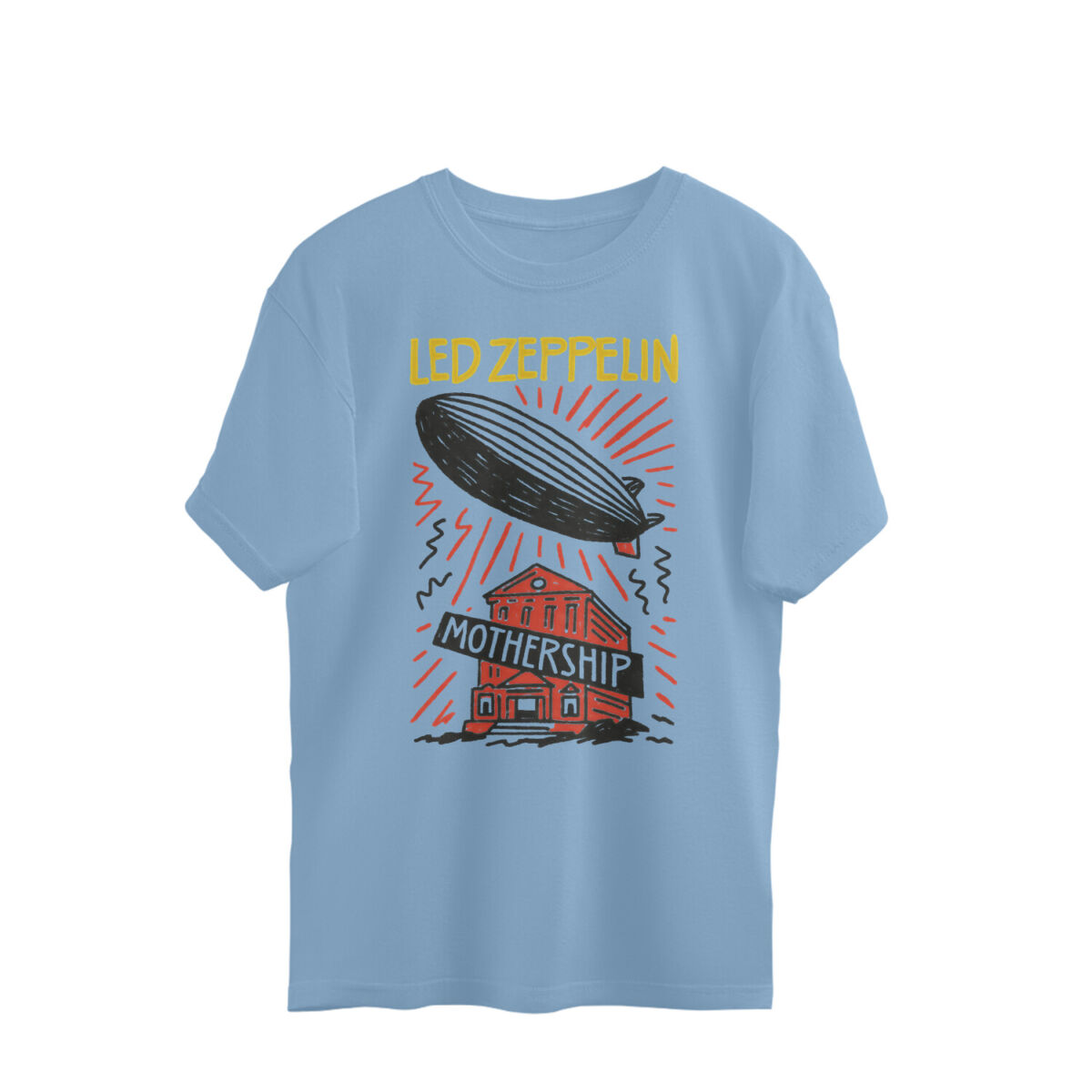 Led Zeppelin Oversized T-shirt |Scribble Doodle - Wittee