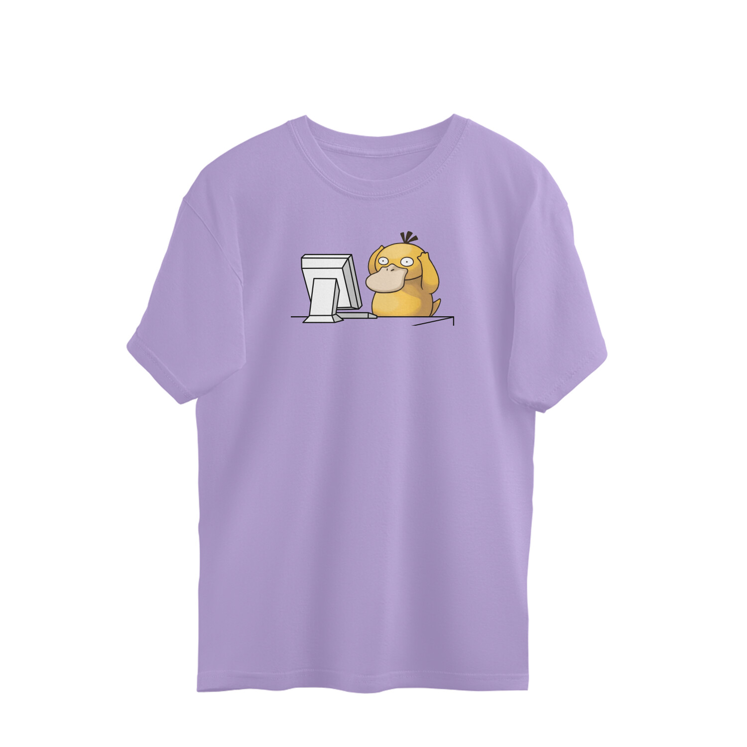 Psyduck Computer Meme Oversized T-shirt - Wittee