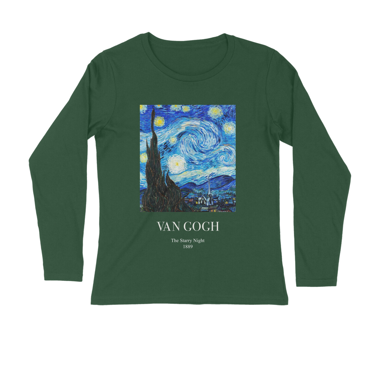 Van Gogh Starry night full sleeves t-shirt - Wittee