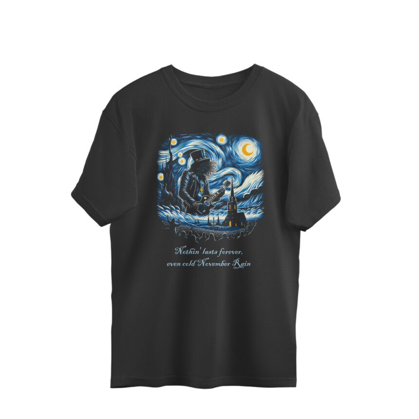 Guns N Roses Oversized T-Shirt | Starry Night - Wittee