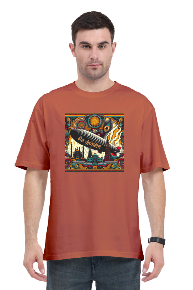 Led Zeppelin Oversized T-shirt | Indian Art - Wittee