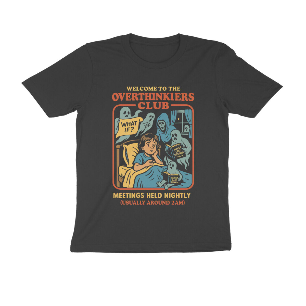 Overthinking Club T-shirt - Retro Comic Art - Wittee
